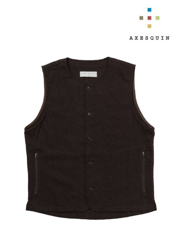 ウールのベスト #クリイロ [021053]｜AXESQUIN – moderate