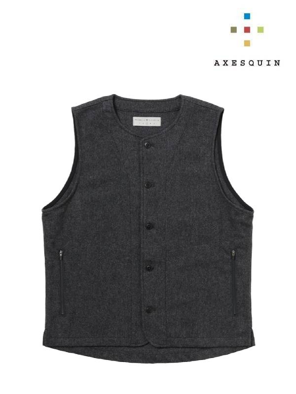 ウールのベスト #ケシズミイロ [021053]｜AXESQUIN – moderate